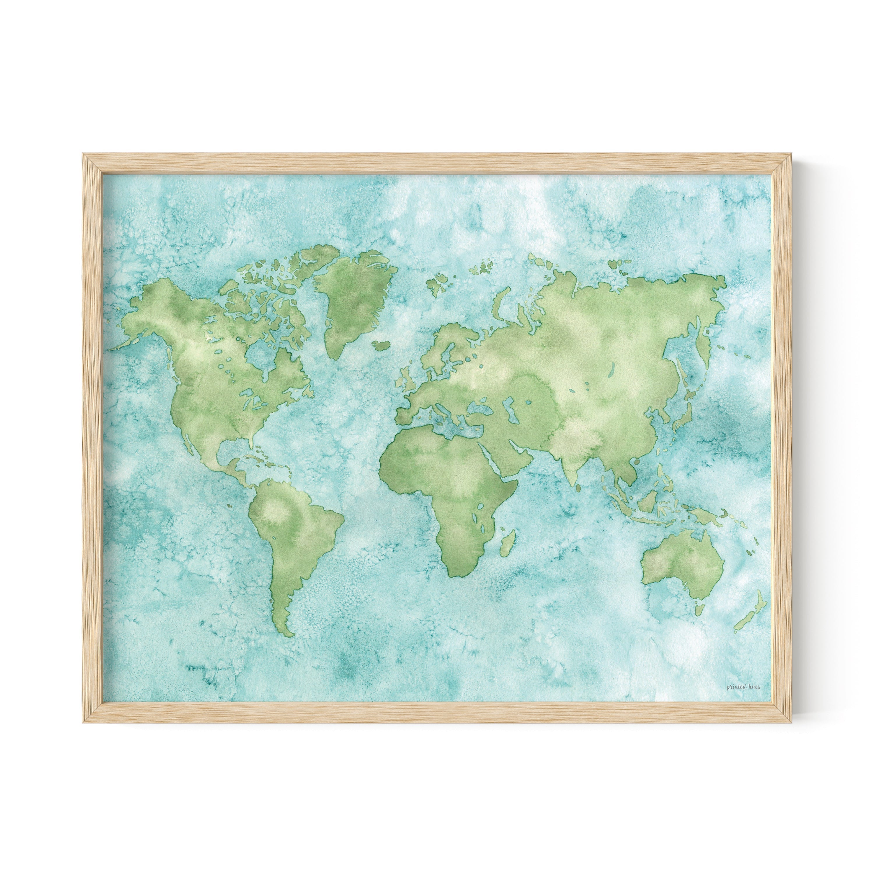 World Map – Printed Hues
